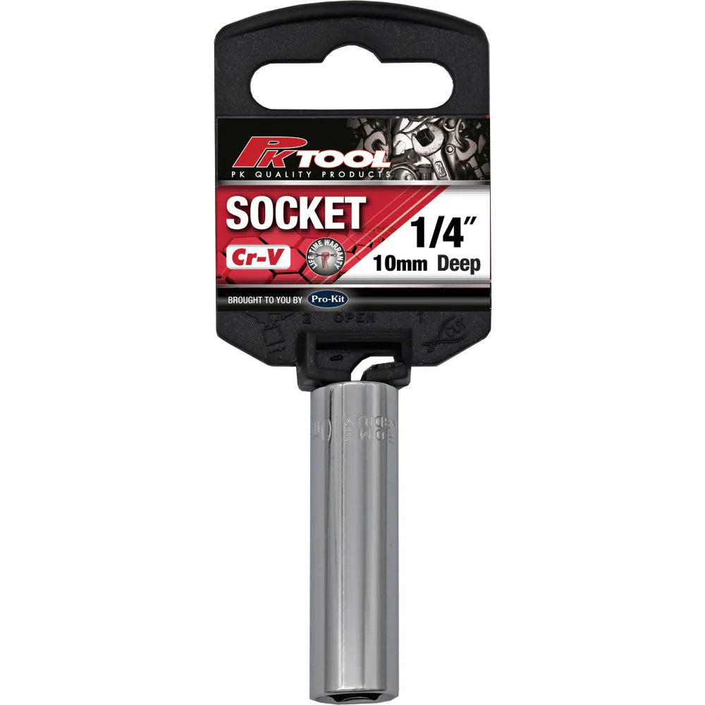 PK Tool 1/4" Dr 10mm 6pt Deep Socket – Auto Parts Guys