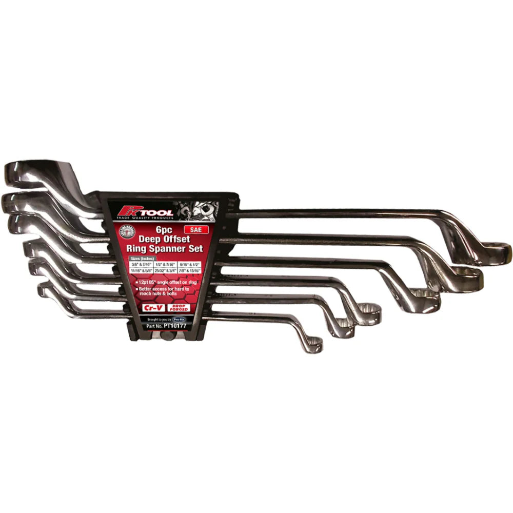 PK Tool 6pc SAE Ring Spanner Deep Offset Spanner Set – Auto Parts Guys
