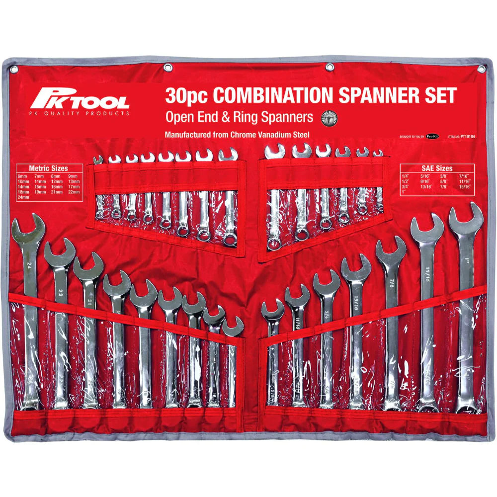 PK Tool 30pc Metric & SAE Combination Spanner Set – Auto Parts Guys
